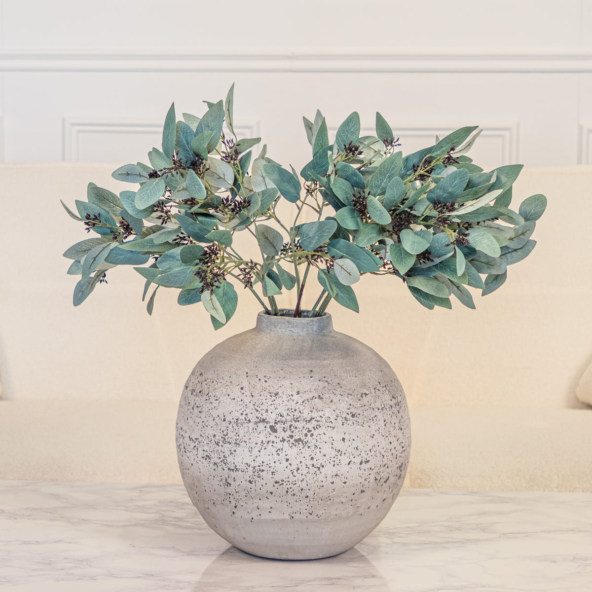 Rustic Distressed Round Stone Tiber Vase – Chosen By Jessica