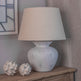 Darcy Antique White Stone Based Lamp – Chosen By Jessica