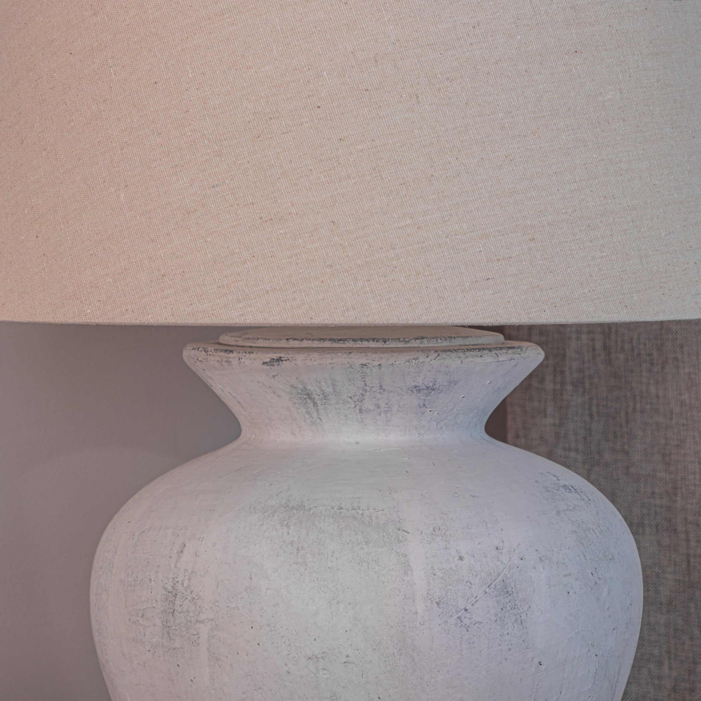 Darcy Antique White Stone Based Lamp – Chosen By Jessica