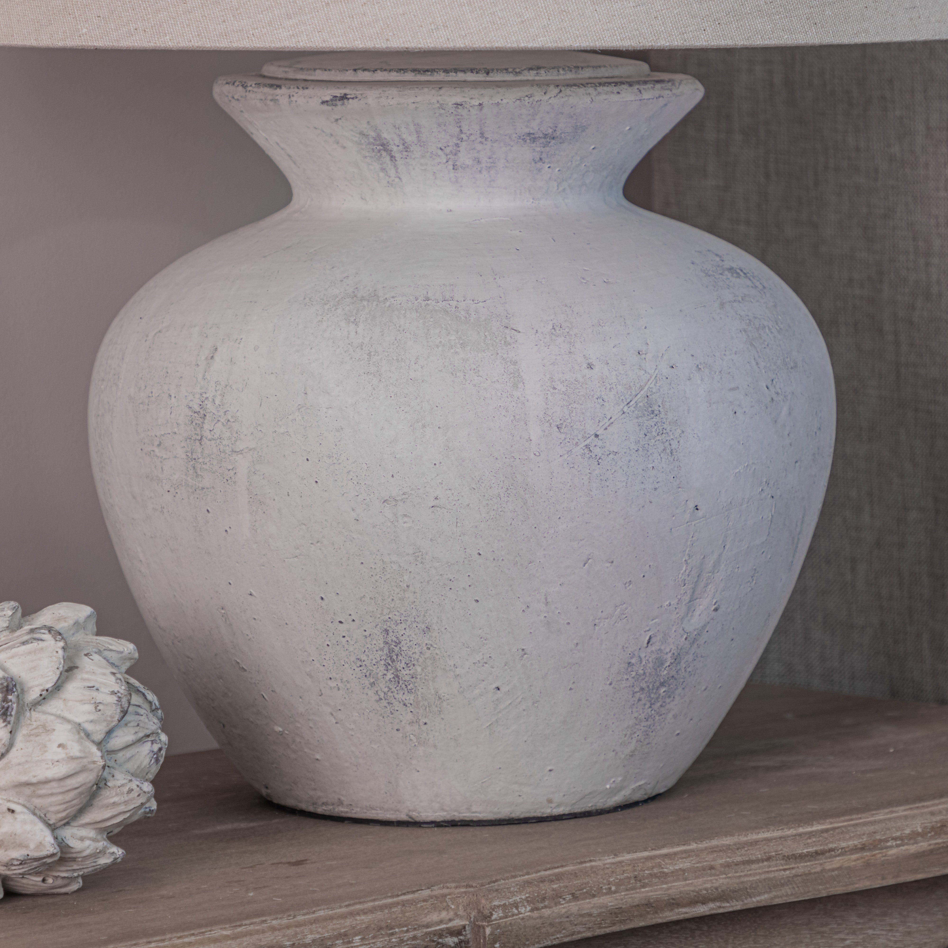 Darcy Antique White Stone Based Lamp – Chosen By Jessica