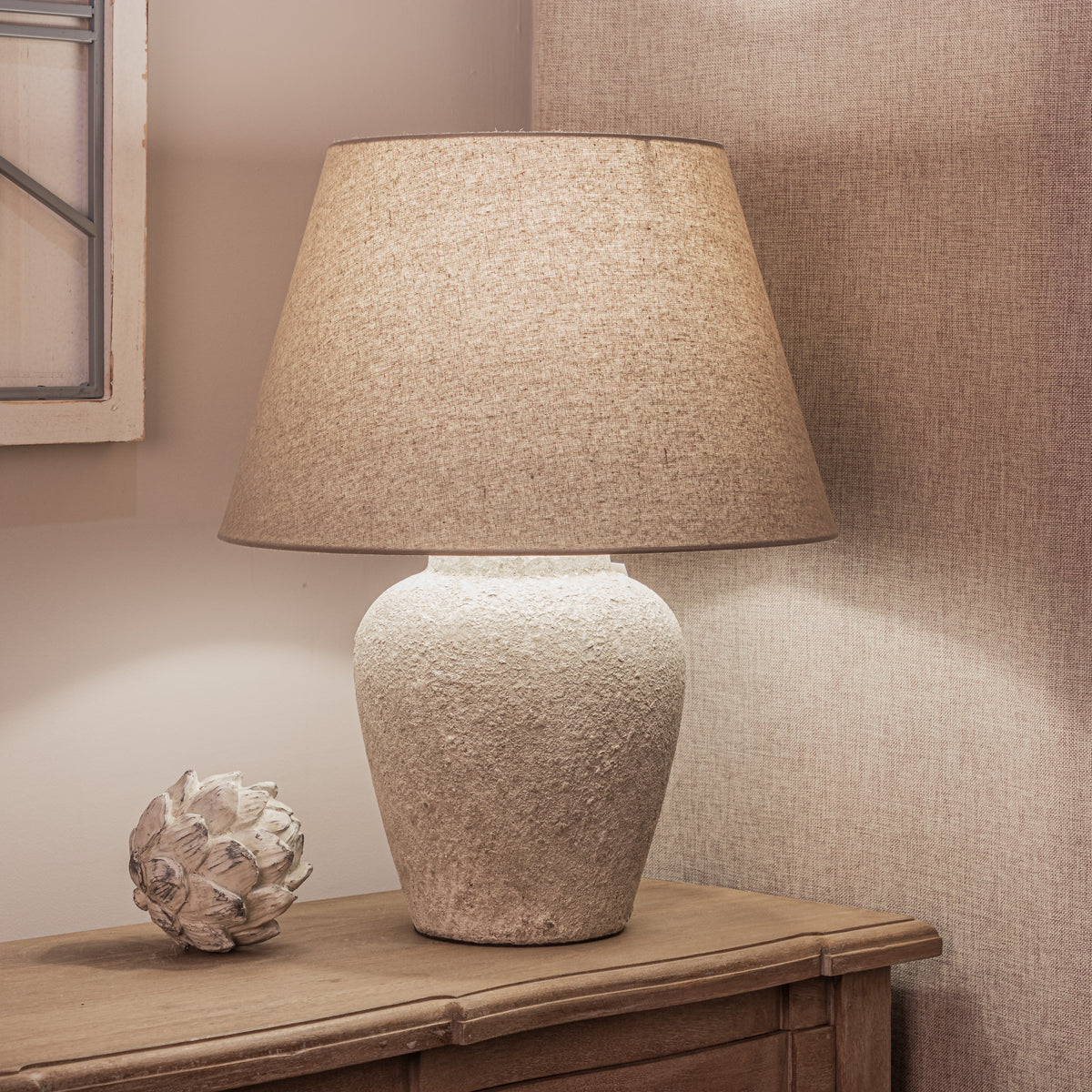 Rustic Textured Stone Style Table Lamp – Chosen By Jessica