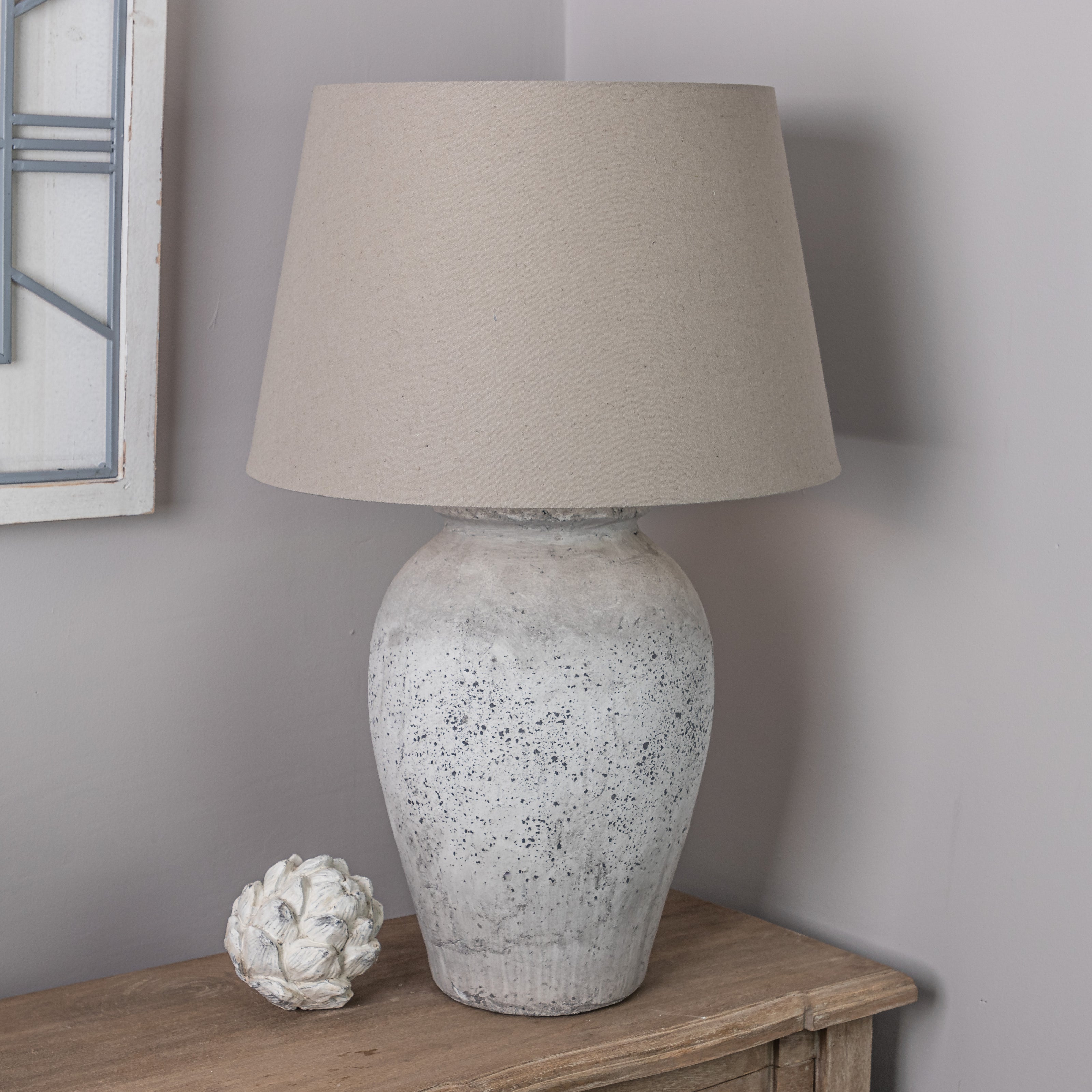 Tall Distressed Rustic Stone Based Lamp – Chosen By Jessica