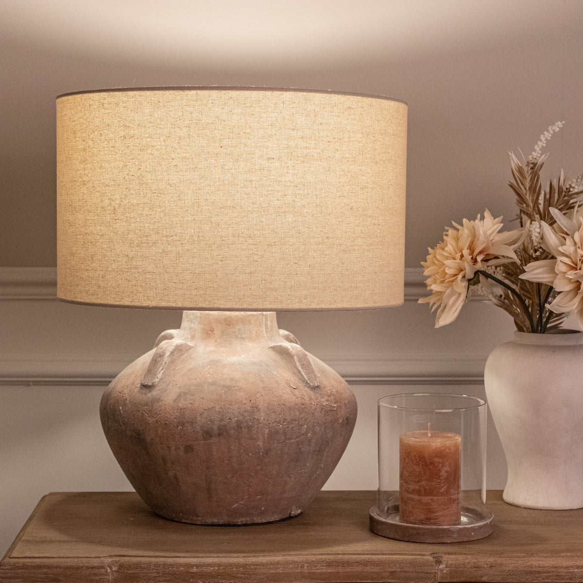 Terracotta Roman Style Table Lamp – Chosen By Jessica