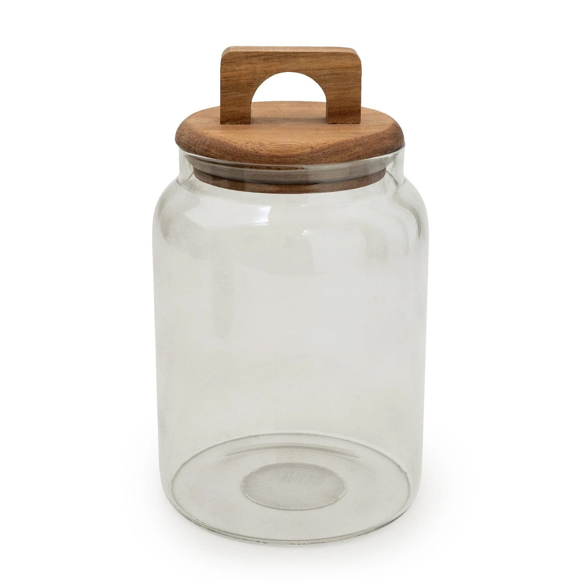 Grey Glass Storage Jar with Wooden Lid – Chosen By Jessica