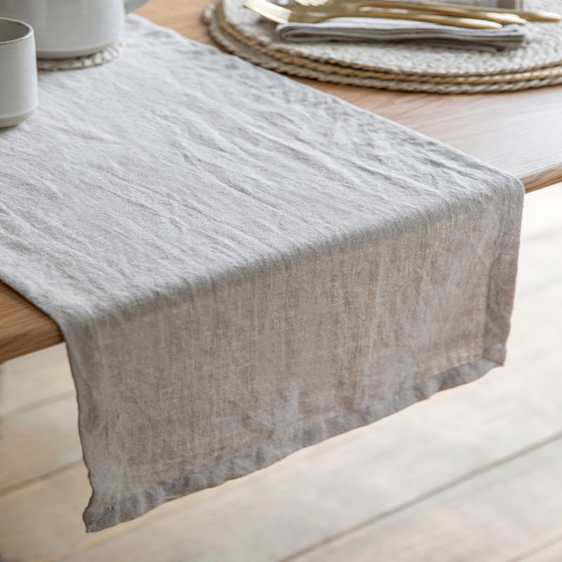 Natural Linen Table Runner – Chosen By Jessica